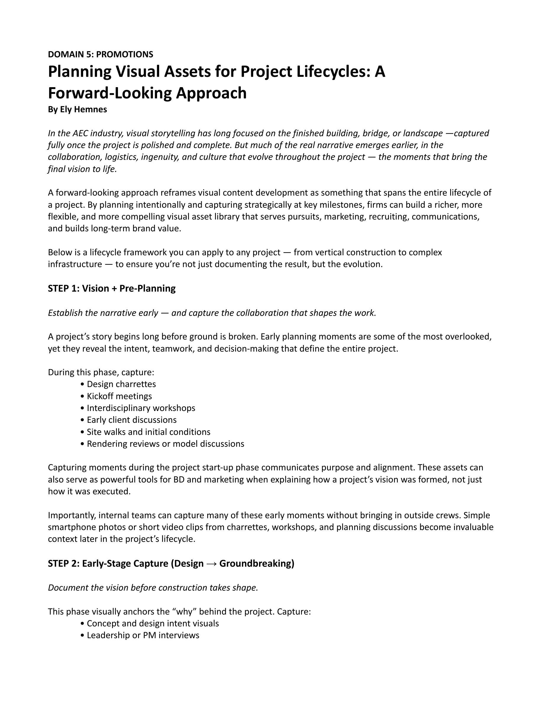 Planning Visual Assets for Project Lifecycles_ A Forward-Looking ...